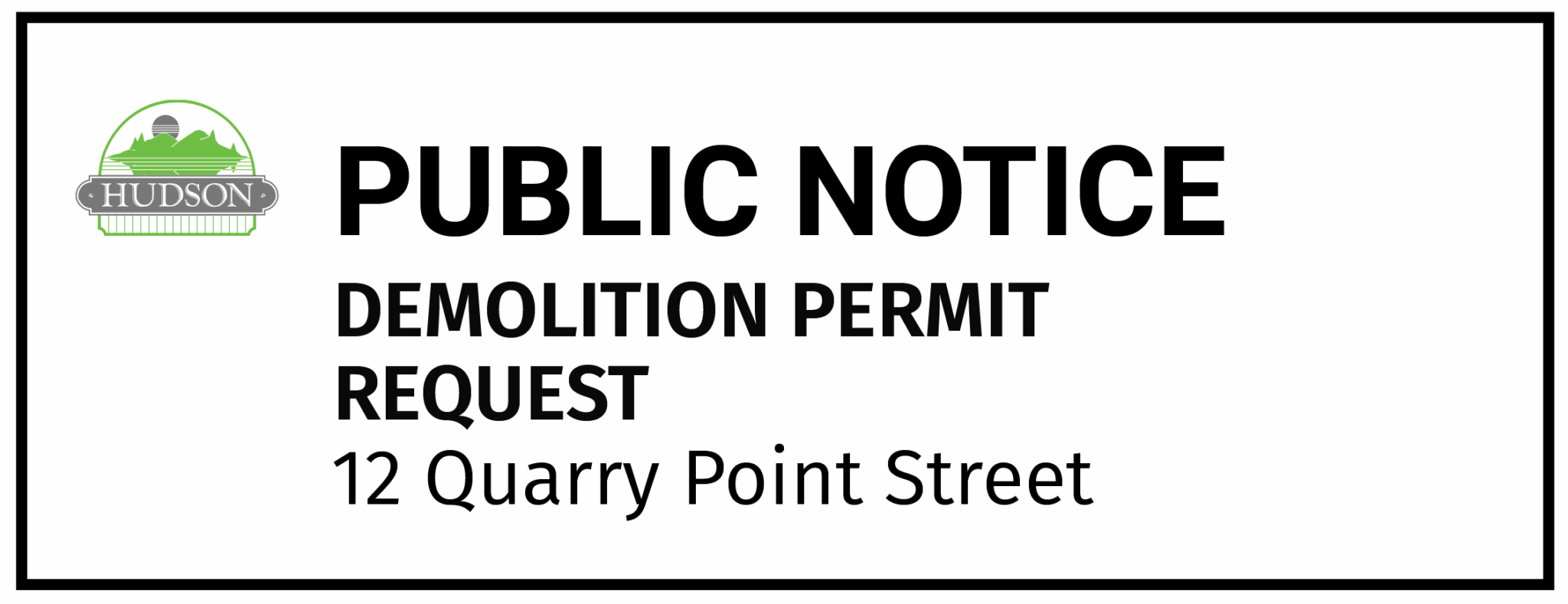 Public Notice : Demolition Permit Request - 12 Quarry Point Street ...